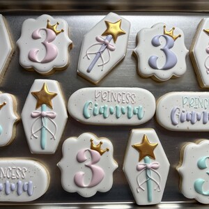 Princess Theme Birthday Cookies - Dozen - Etsy