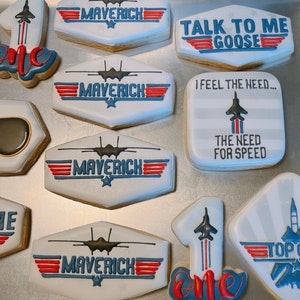 Top Gun Themed Birthday Cookies - Dozen - Etsy