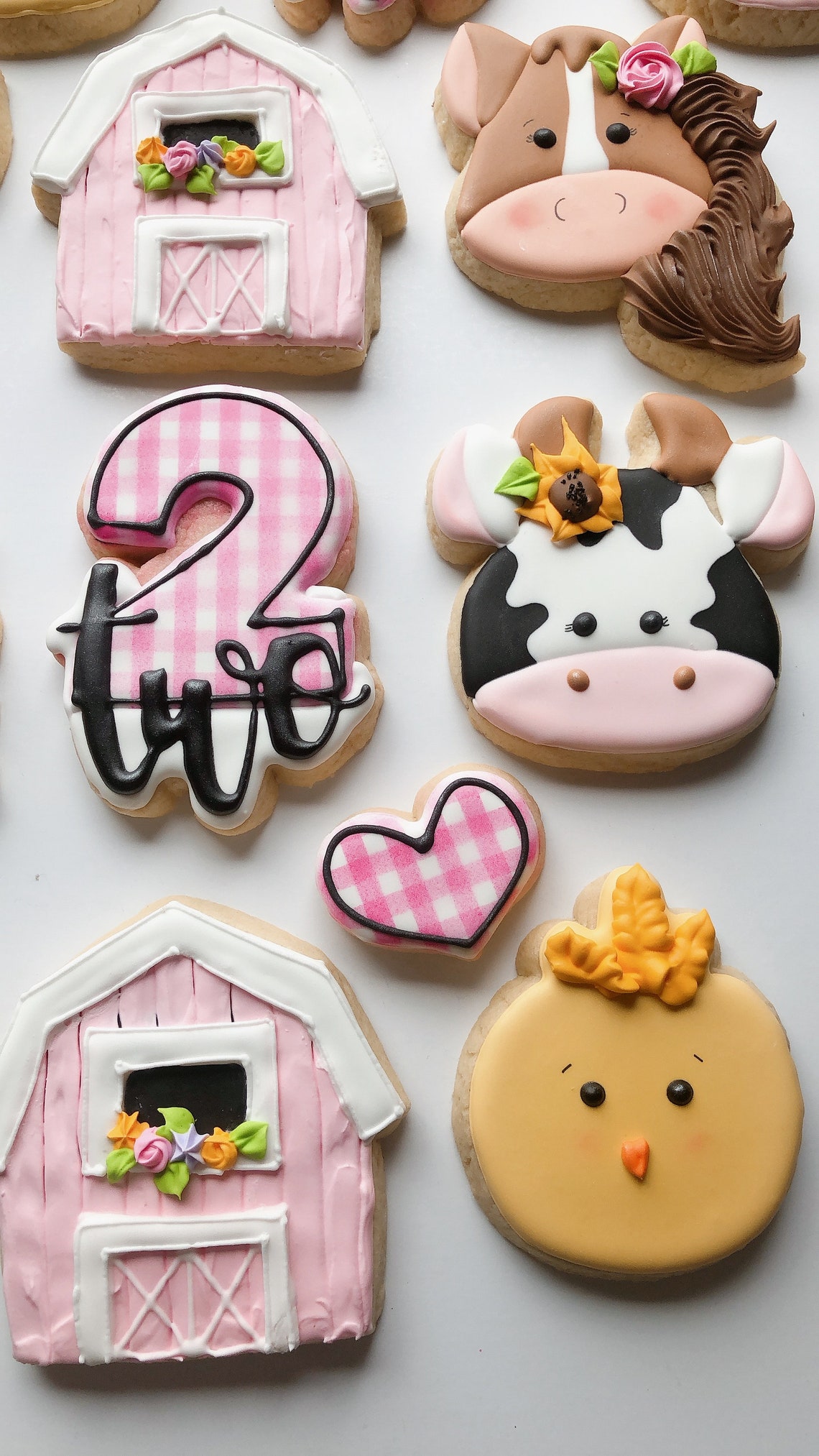 Farm Themed Birthday Cookies Dozen Large - Etsy