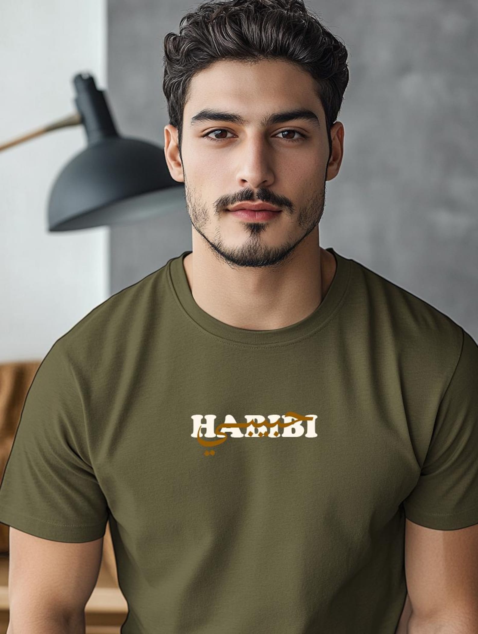 Habibi (حبيبي) T-shirt Arabic Calligraphy Tee, Stylish Cotton Shirt ...