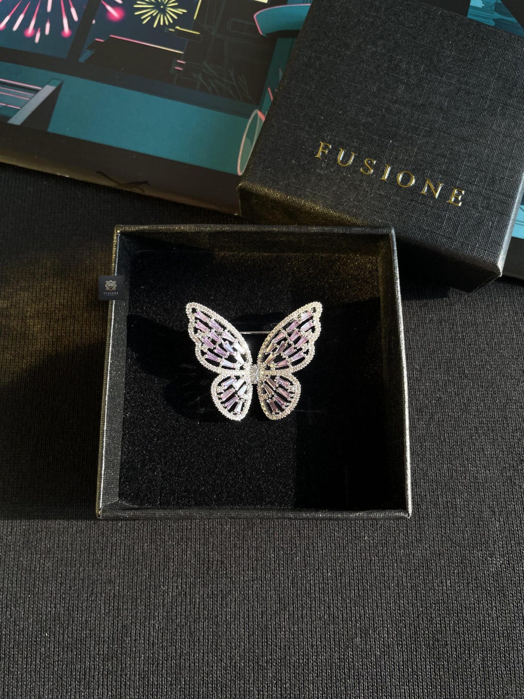 Elegant Butterfly Brooch Gold With Zircon, Sparkling Wing Design ...