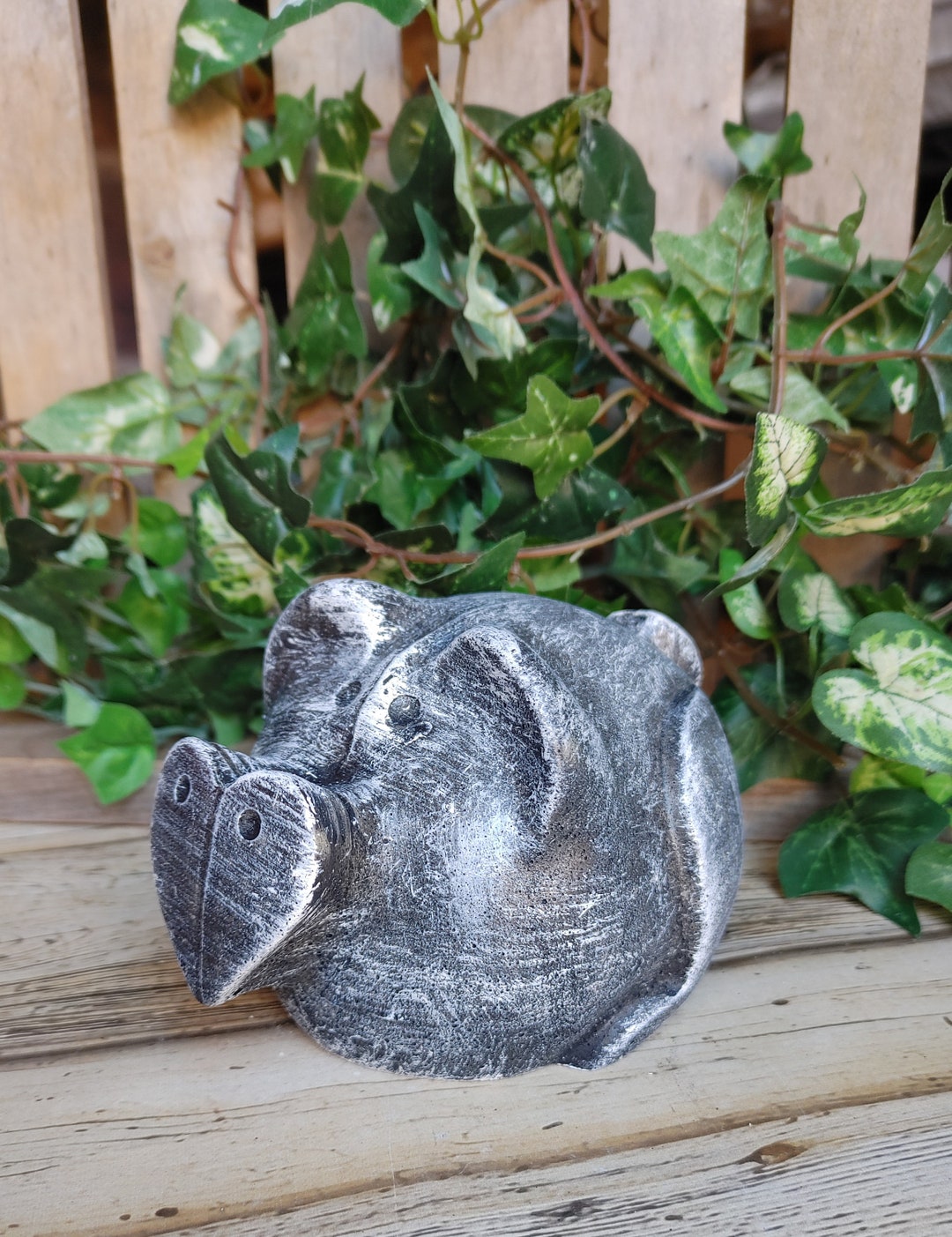 Concrete Pig, 3 Pound Pig, Cement Figurine, Cement Pig, Concrete Pig ...