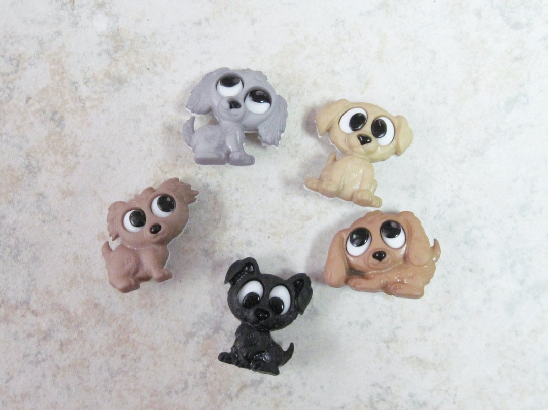 Playful Puppies Buttons Set of 5 - Etsy