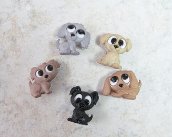 Dog Buttons Set of 10 Craft Sewing Buttons Wood Dog Buttons - Etsy