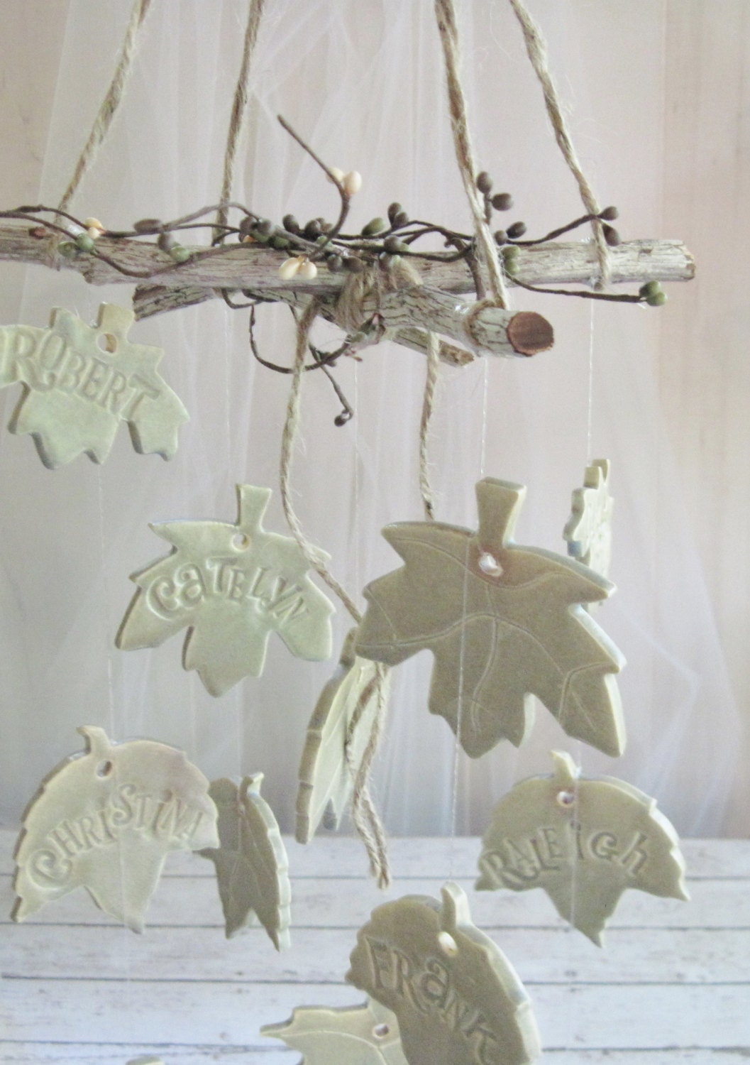 Family Tree Wind Chimes Custom Personalized. up to Three Color Options ...