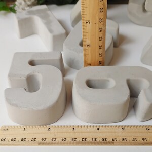 4" Tall Concrete Numbers | Cement Numbers, DIY | Paint Numbers ...