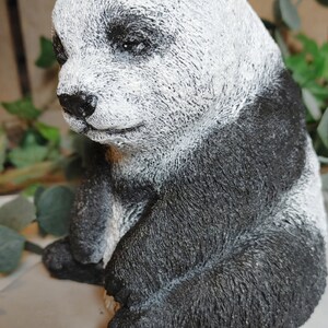 Concrete Sitting Panda, Cement Figurine, Cement Panda, Concrete ...