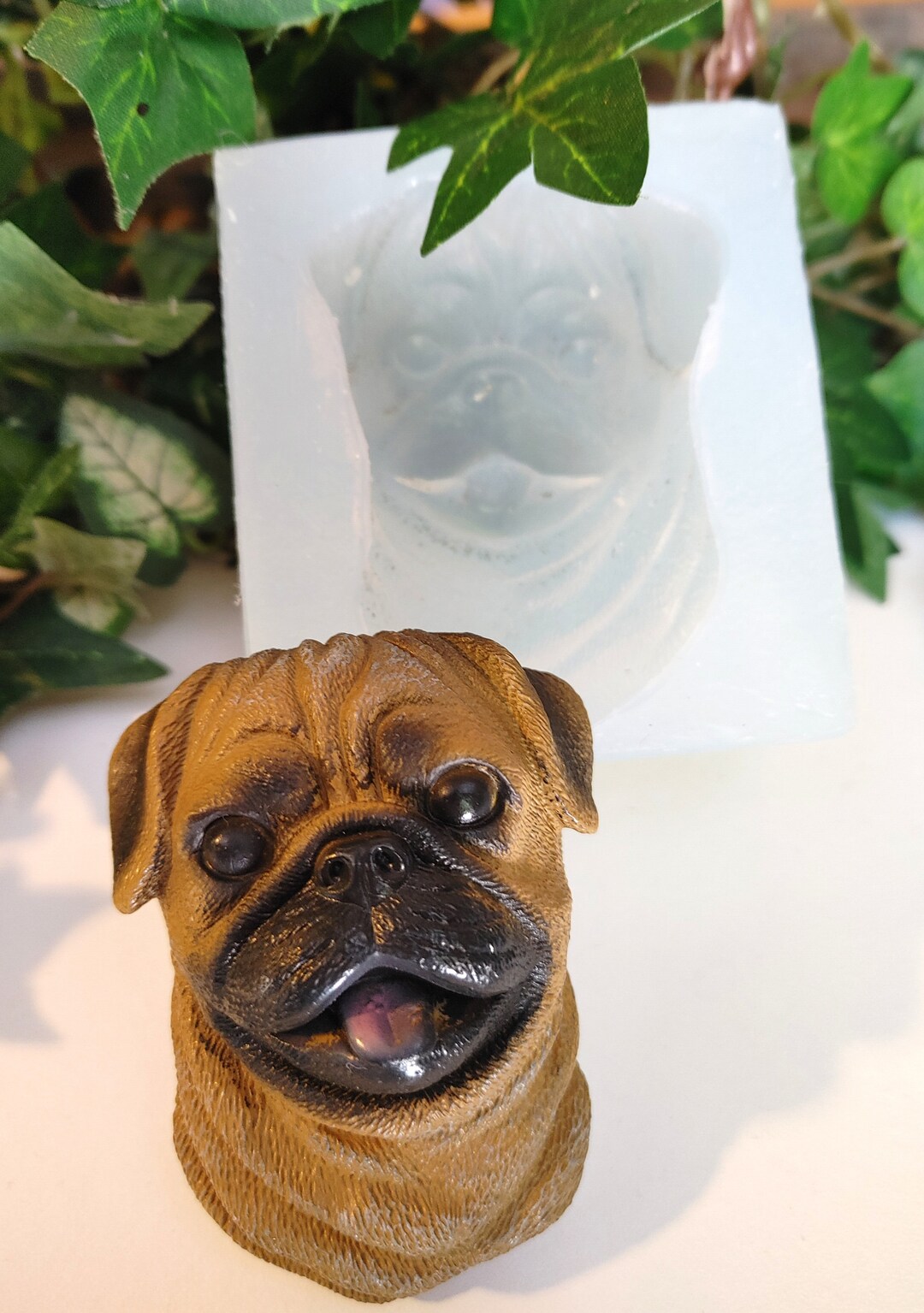 Pug One Piece Clear Transparent View Silicone Dog Mold - Etsy