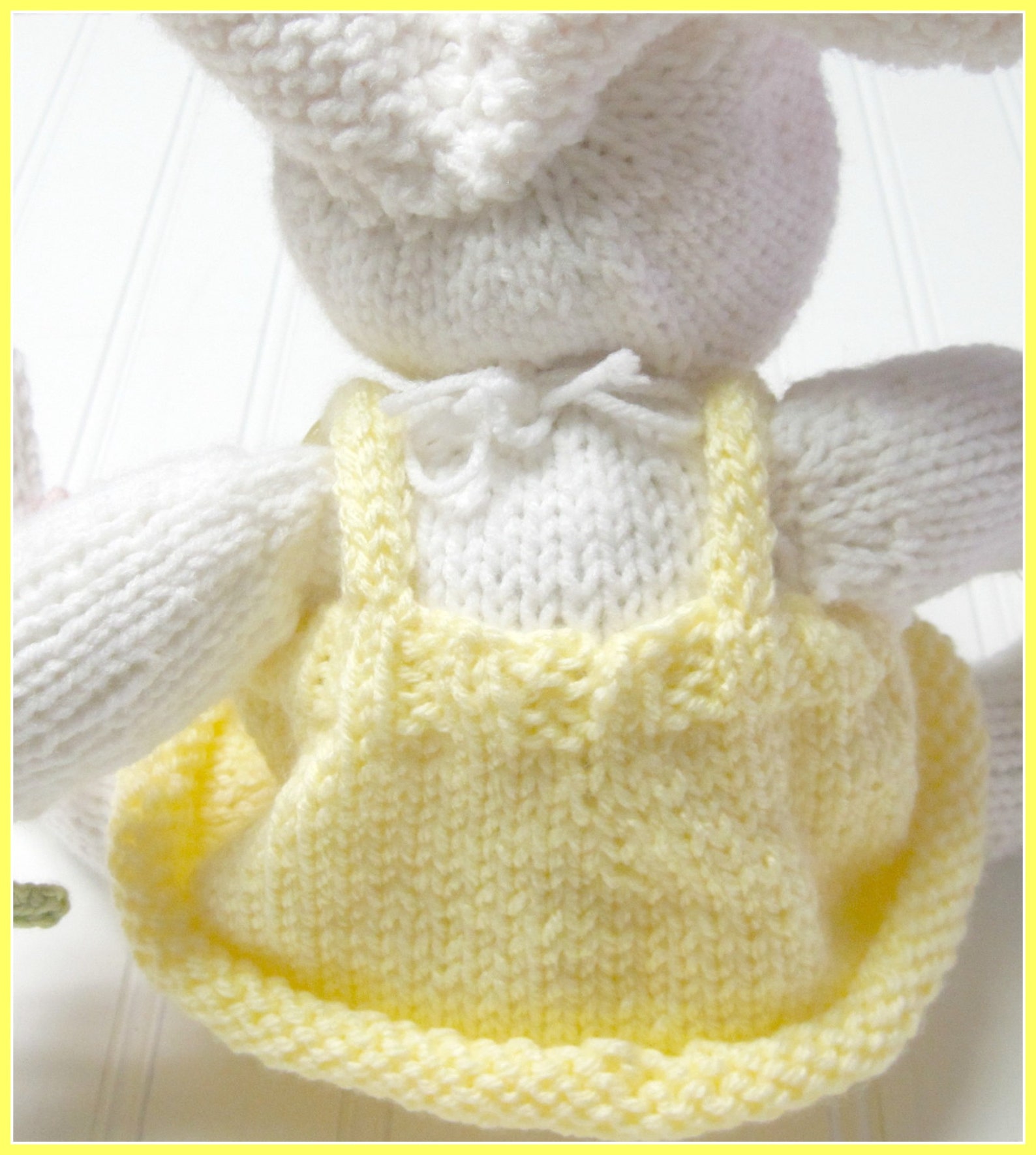 Beatrice Bunny Panties Dress and Carrot Pacifier Pattern Knitted - Etsy