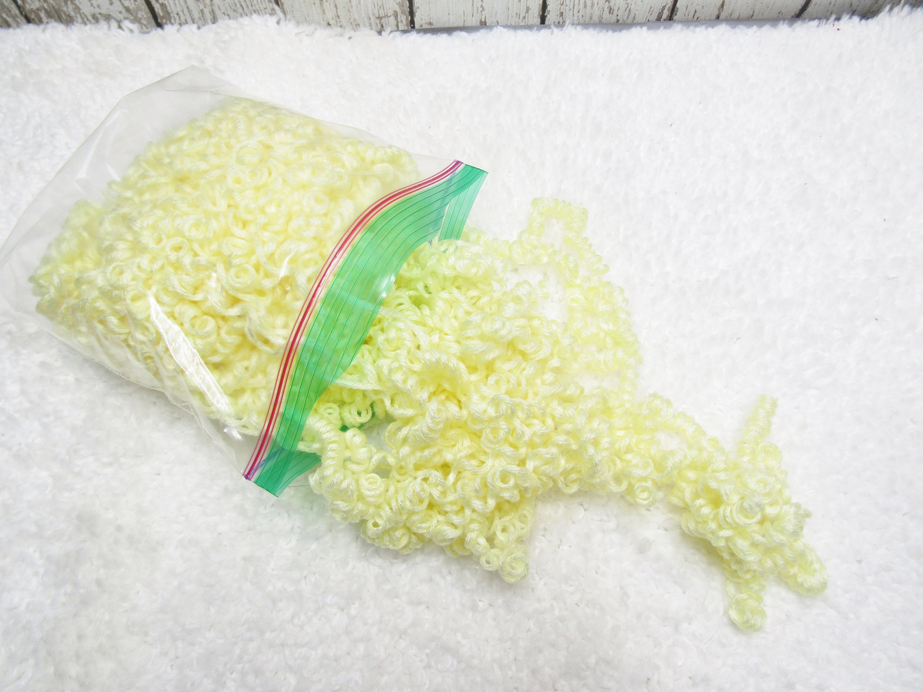 Pale Yellow Curly Yarn Hair for Your Handmade Dolls and Crafts | Etsy