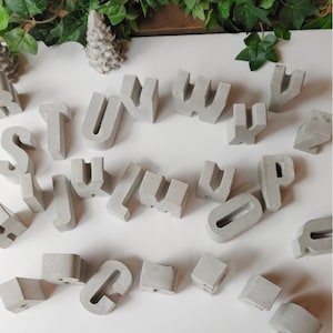 2" Raw Concrete Letter: DIY Paintable Cement Letters - Etsy