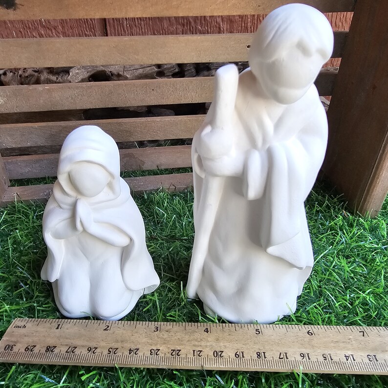 Ceramic Bisque Nativity Set: DIY Ready to Paint, 3 Piece (6.5H X 2.75w ...