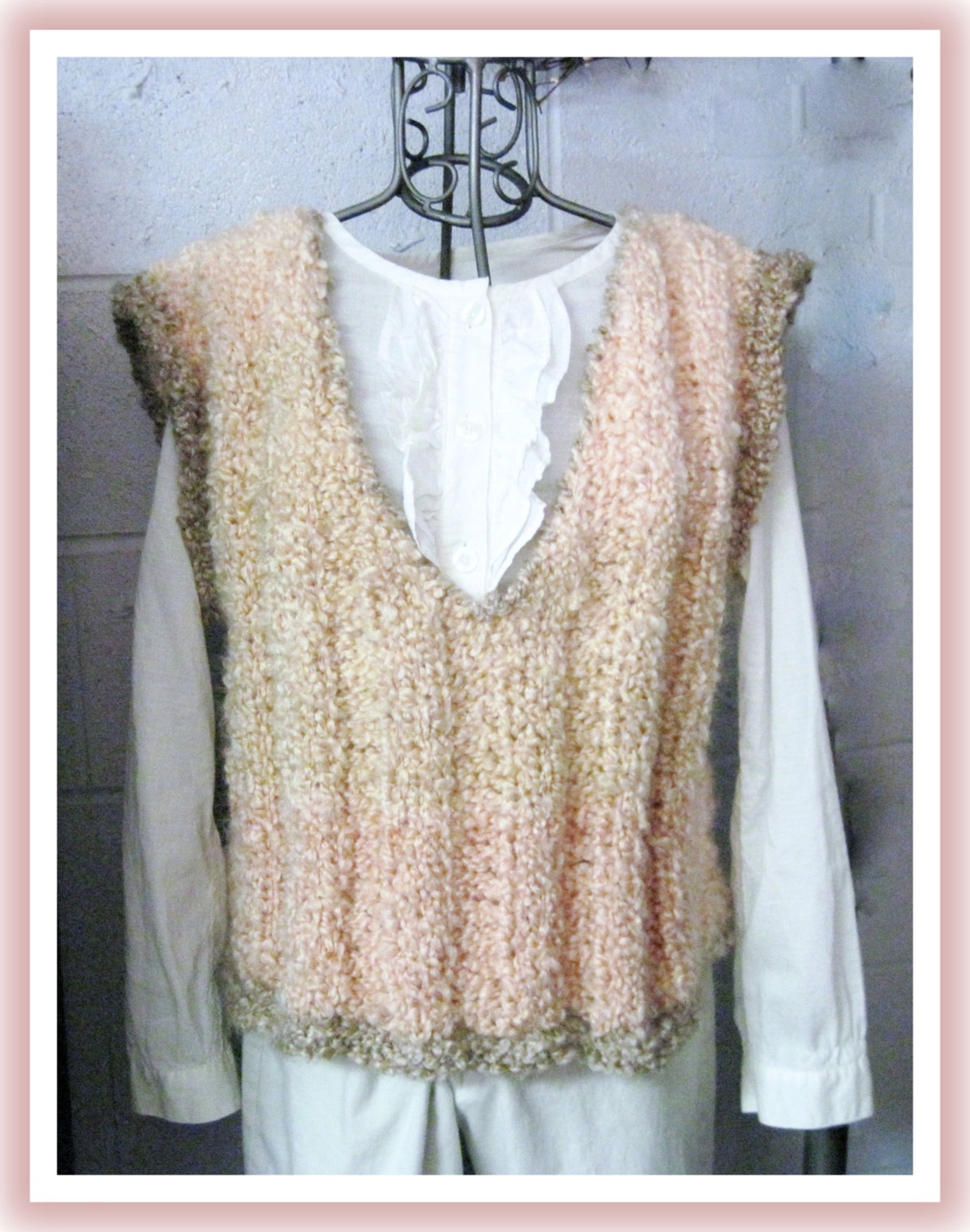 Hooded Vest Sweater Knitting Pattern for Teen to Adult - Etsy