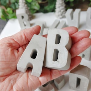 2" Raw Concrete Letter: DIY Paintable Cement Letters - Etsy
