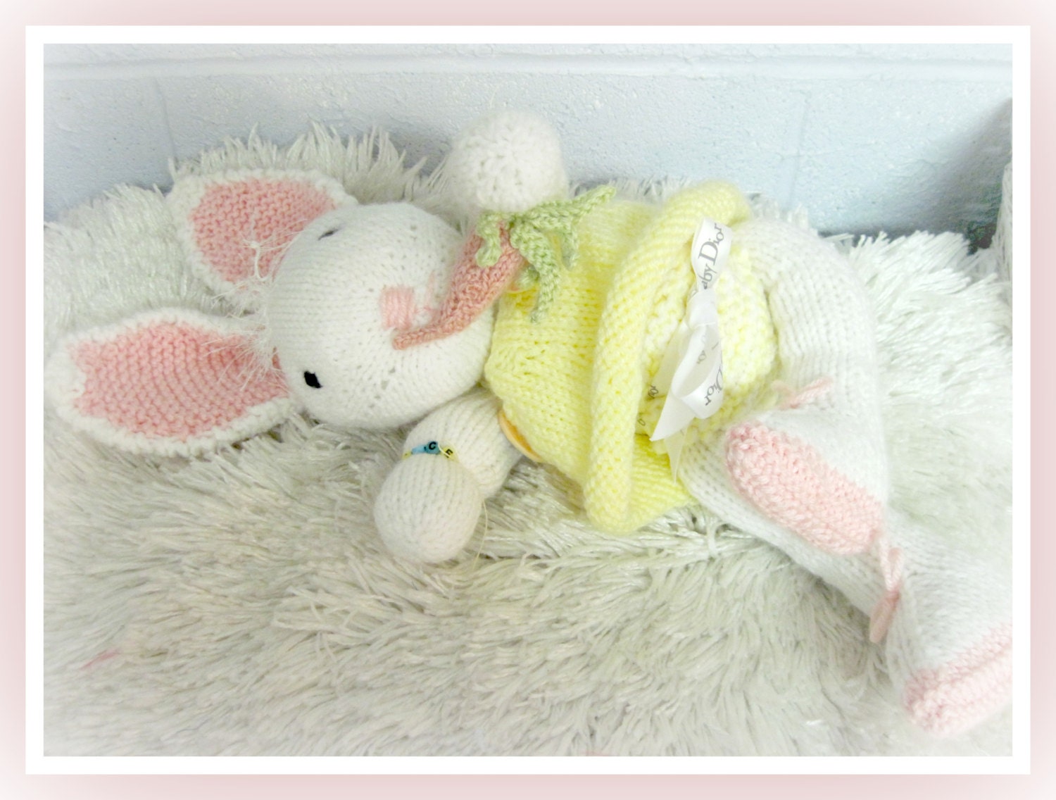 Beatrice Bunny Panties Dress and Carrot Pacifier Pattern Knitted - Etsy