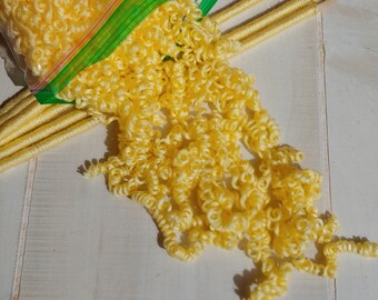 Pale Yellow Curly Yarn Hair for Your Handmade Dolls and Crafts | Etsy