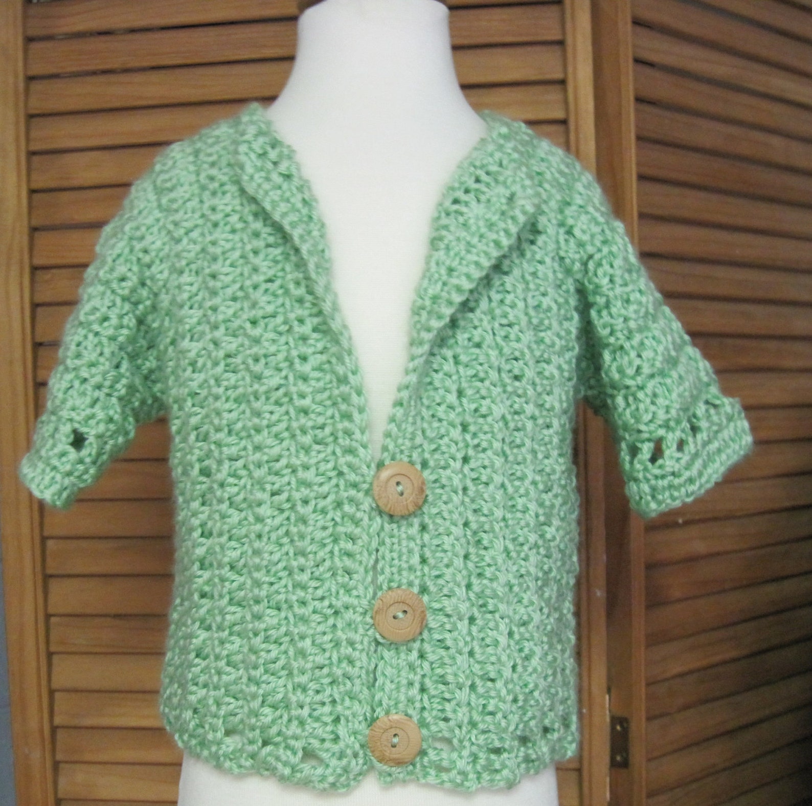 Crochet Pattern One Piece Spring Jacket Ages 3 12 - Etsy
