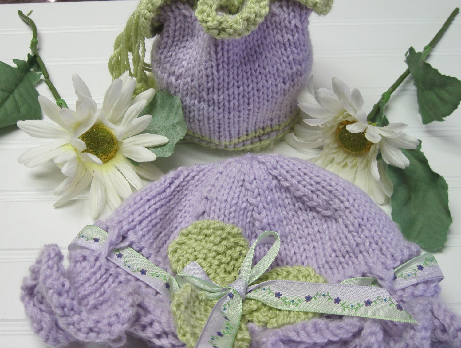 Knitting Pattern Little Girl's Hat and Bag Child 3 Thru 10 - Etsy