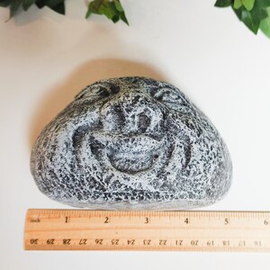 Concrete Rock, Cement Garden Rock Face, Concrete Garden Face, Happy ...
