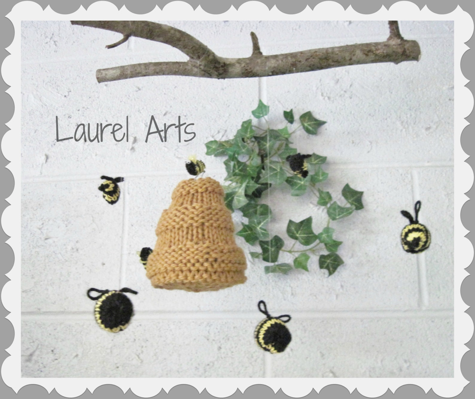 Honey Hive and Bees Mobile Pattern Knitted - Etsy