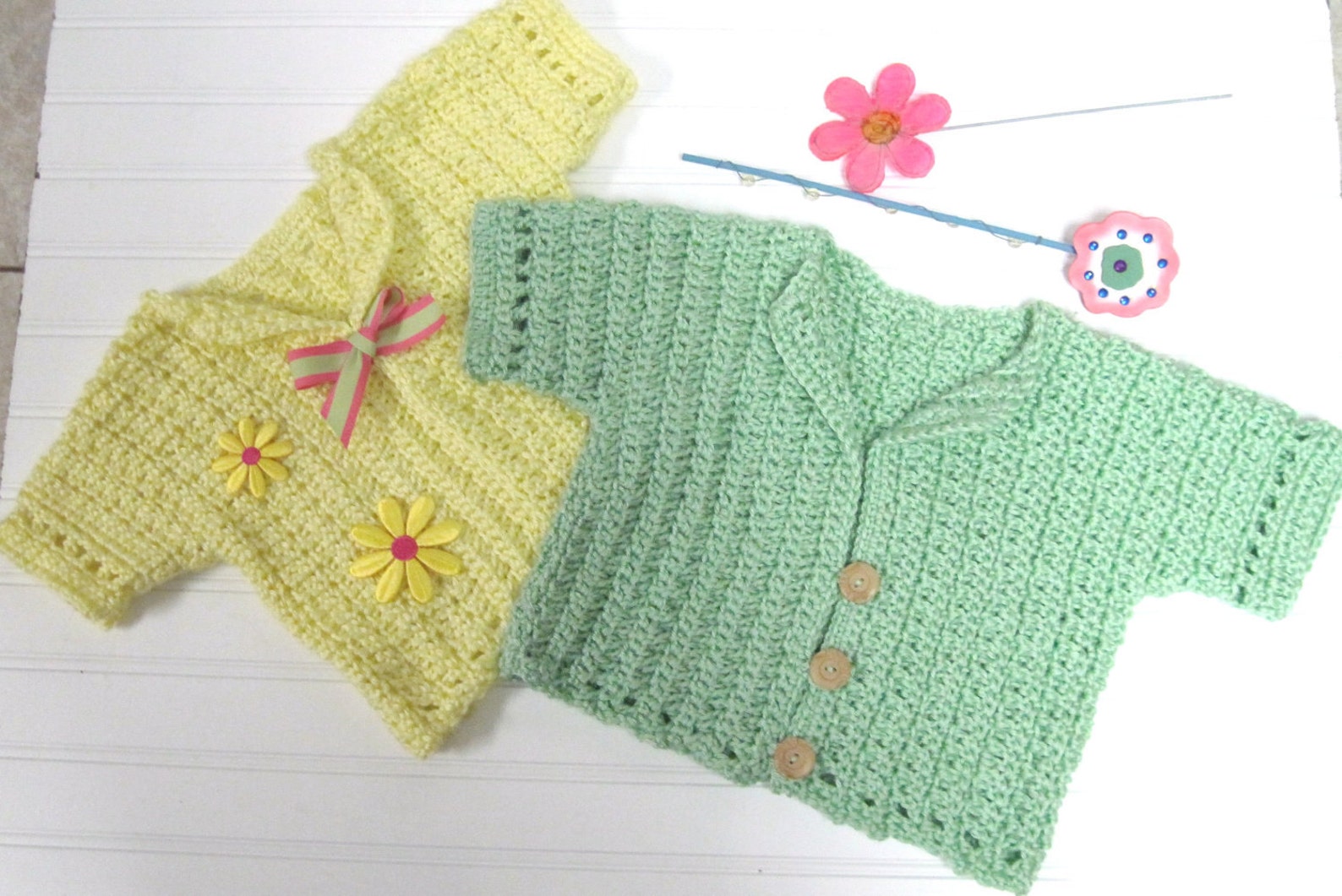 Crochet Pattern One Piece Spring Jacket Ages 3 12 - Etsy