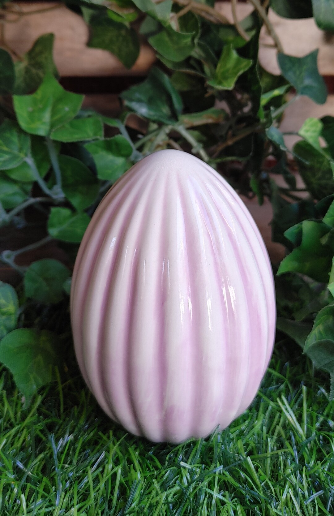 3.5" X 3" Ceramic Channel Tufted Egg, Lavender Egg, Easter Egg - Etsy
