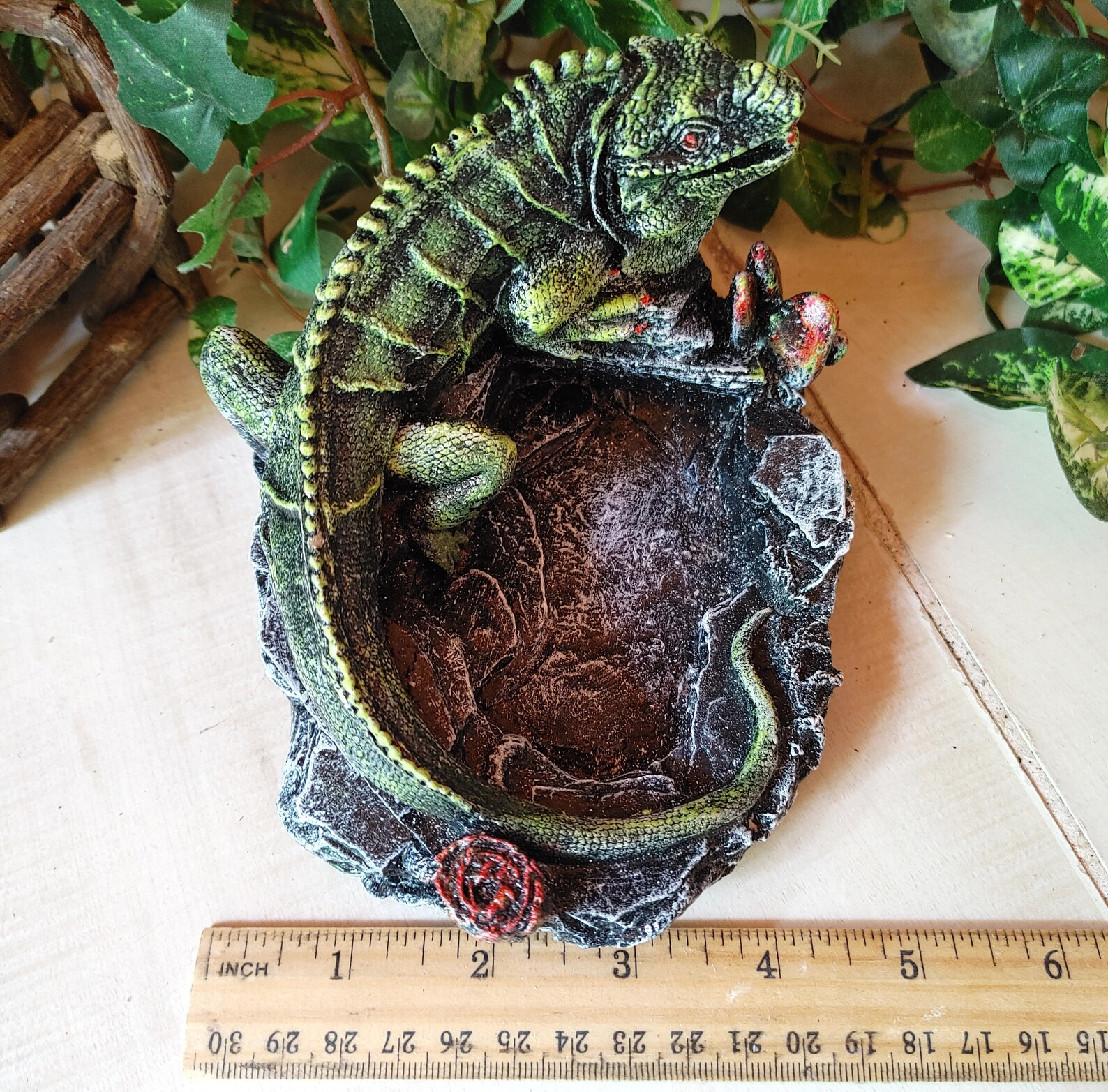 Iguana Lizard Reptile Cement Figurine Cement Lizard | Etsy