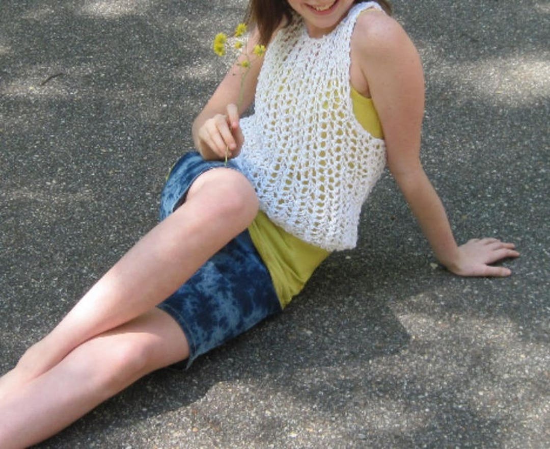 String Vest Knitting Pattern Tween to Teen From Ages 8 to Teen Sizes - Etsy