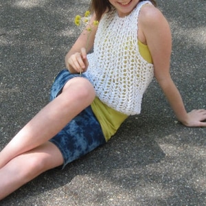 String Vest Knitting Pattern Tween to Teen From Ages 8 to Teen Sizes - Etsy