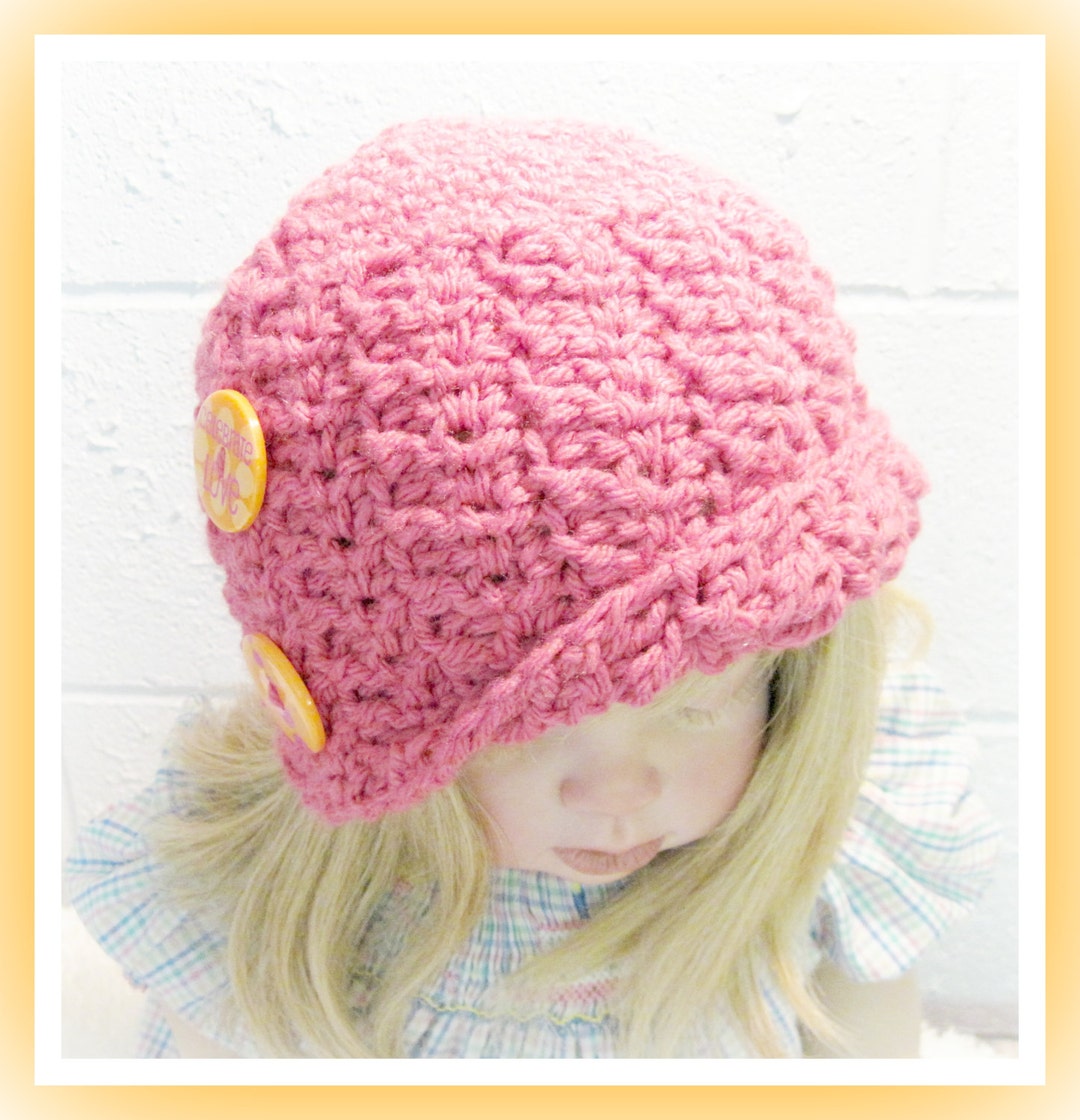 Crochet Cloche Hat Adult and Child Pattern - Etsy