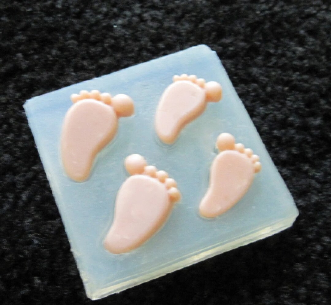 Silicone Mold of Four Feet, Soft Silicone Mold for Fondant, Polymer ...