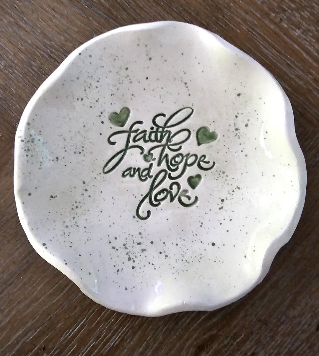 Faith, Hope and Love Inspirational Bowl Trinket Dish - Etsy