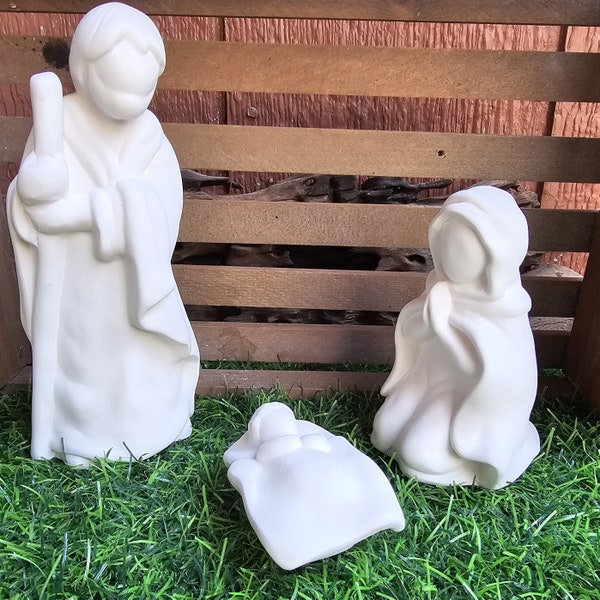 Ready to Paint Ceramic Nativity - Etsy