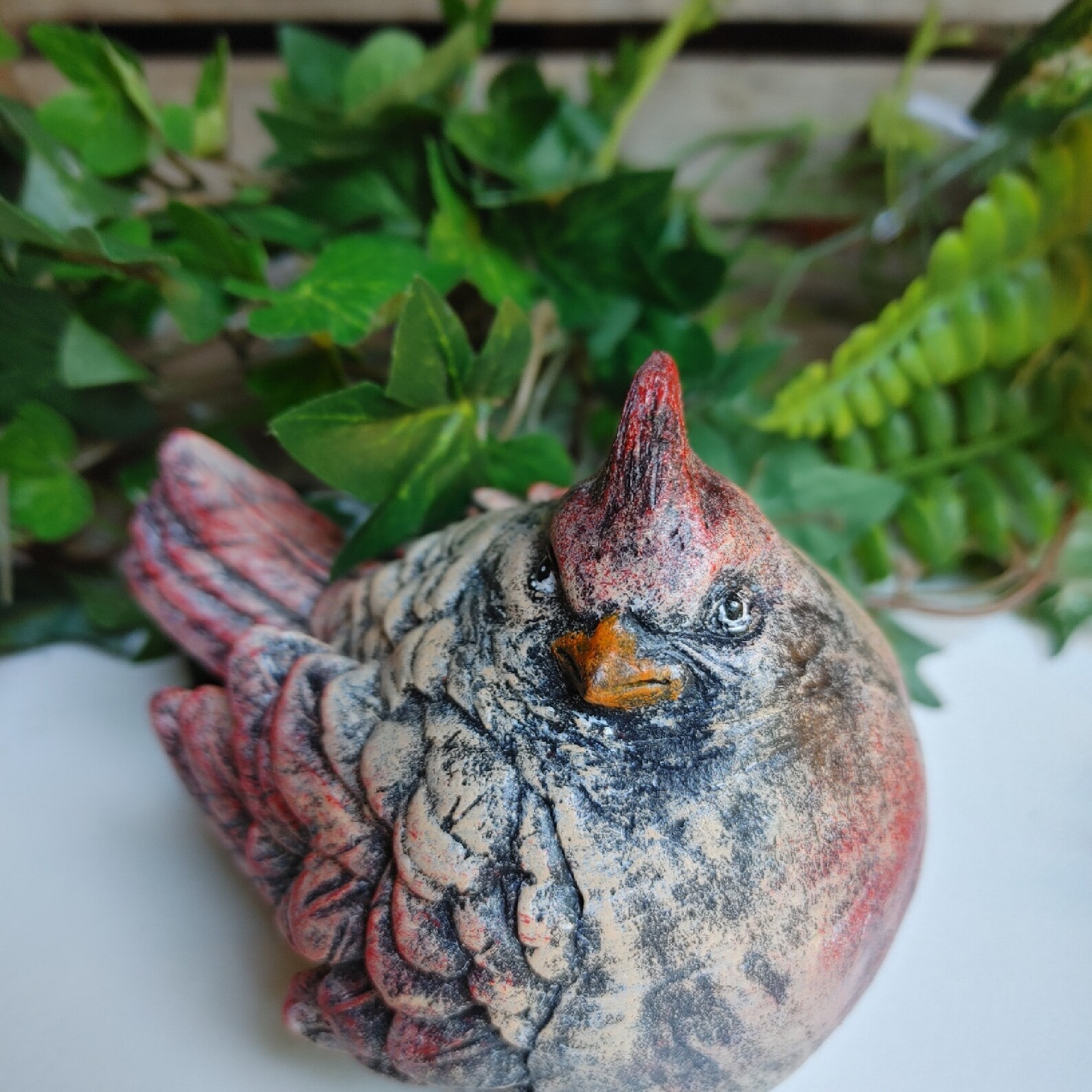 One Fat Male or Female Concrete Cardinal 5 X 4 X 3.5 - Etsy