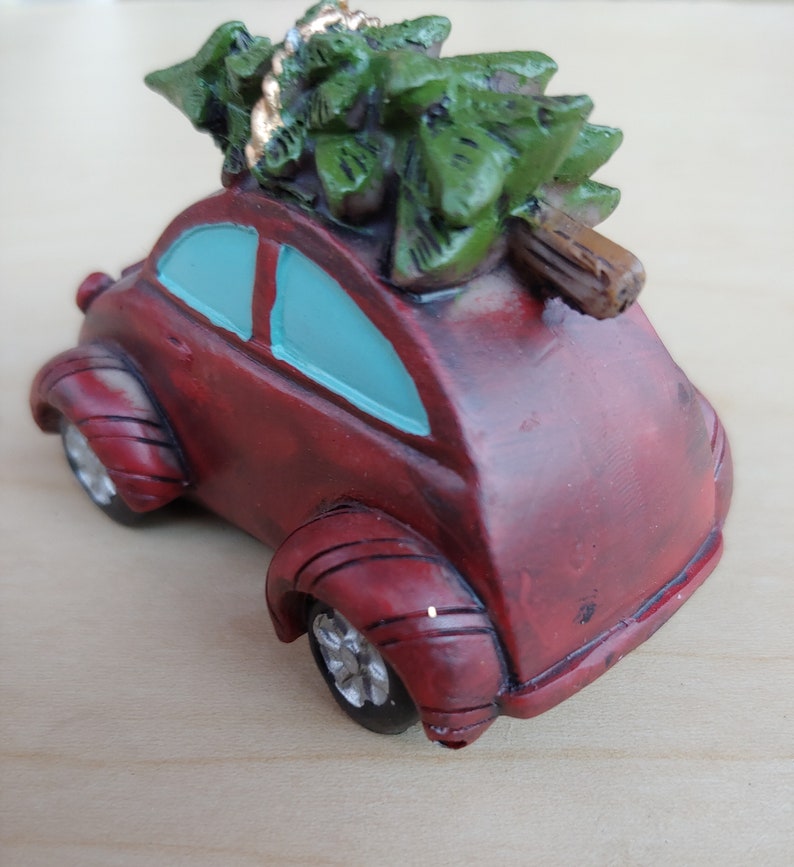 Miniature 'bringing Home the Christmas Tree' Car 2-1/2" L X 2" H - Etsy