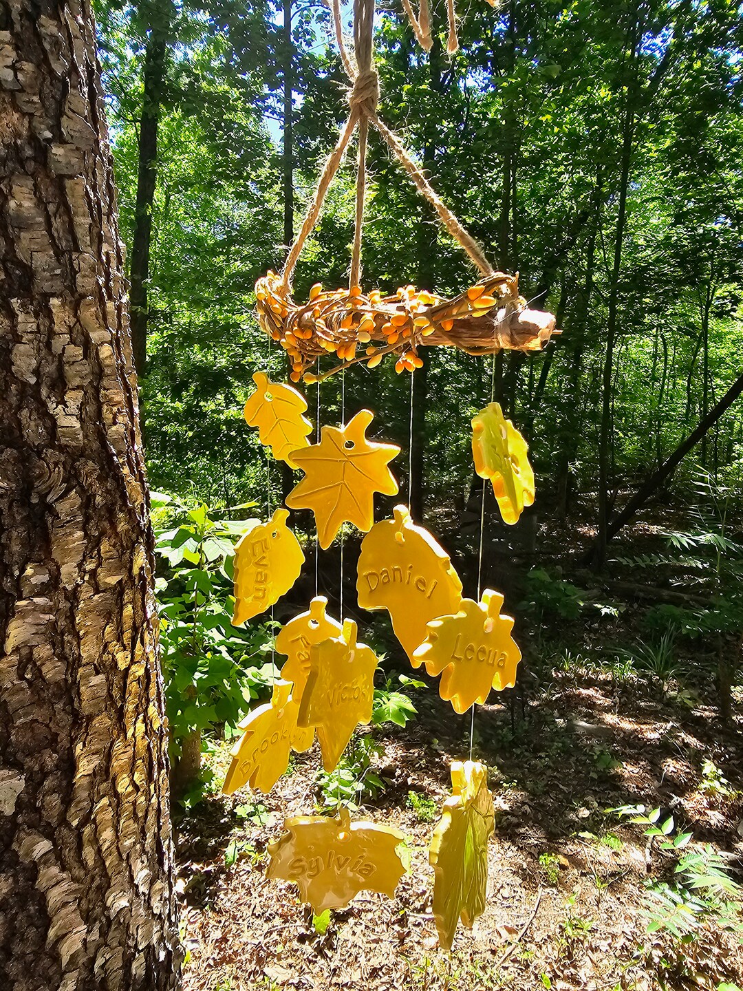 Custom Family Tree Wind Chime, Family Tree Wind Chimes, Personalized ...