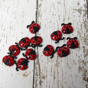 Ladybug Buttons Sew Cute 8 in a Set - Etsy