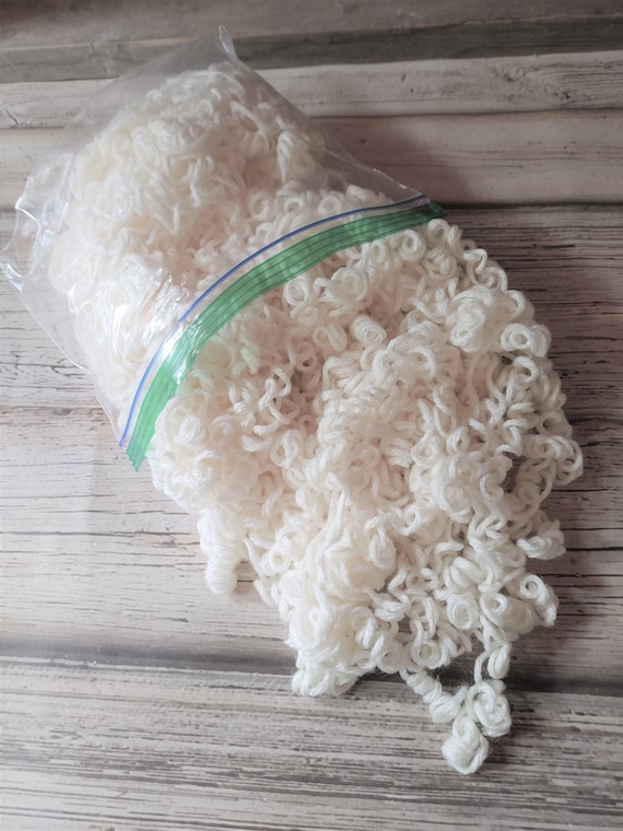 Cream Color Curly Yarn Hair for Your Handmade Dolls and Crafts | Etsy
