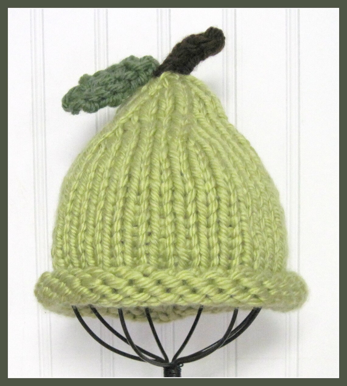 Pear Hat Knitting Pattern From Baby to Toddler to Child - Etsy