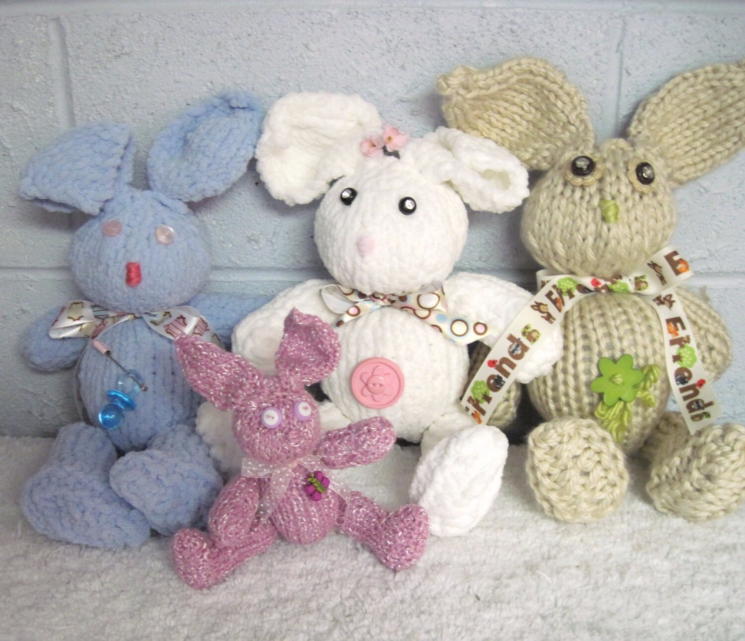 Buddy Bud Bunny Pattern Knitted Etsy