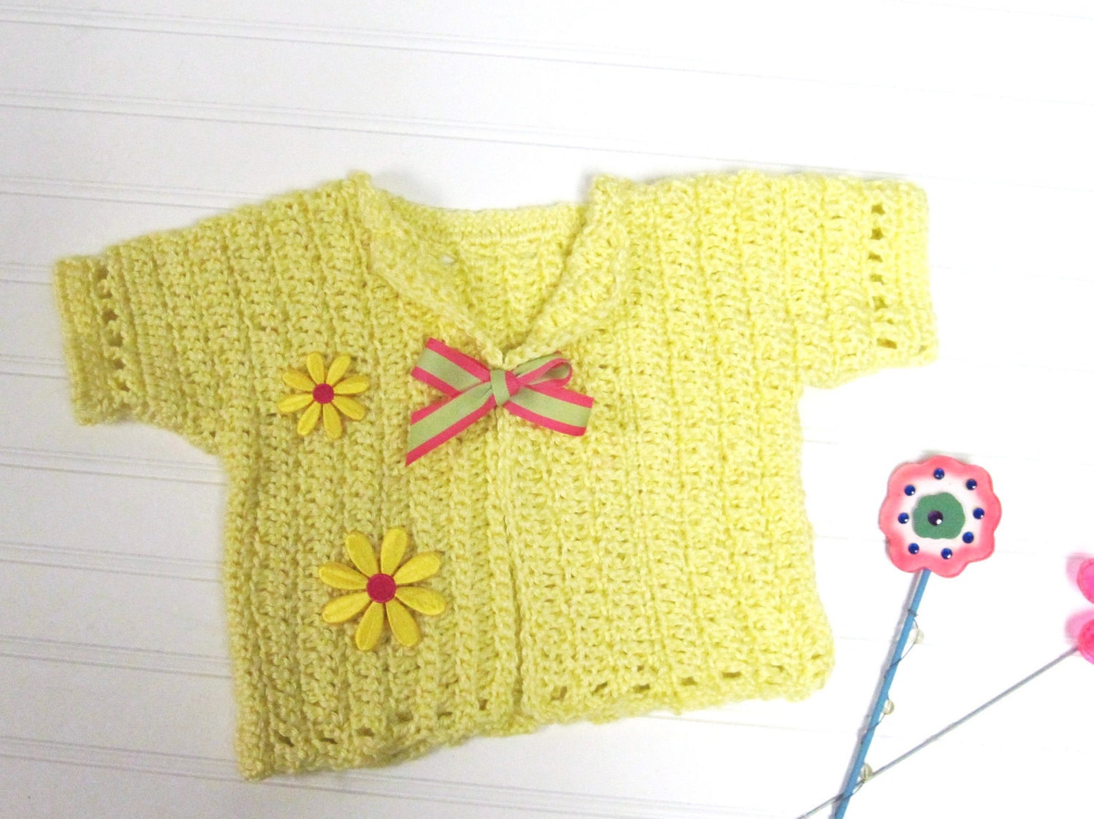 Crochet Pattern One Piece Spring Jacket Ages 3 12 - Etsy