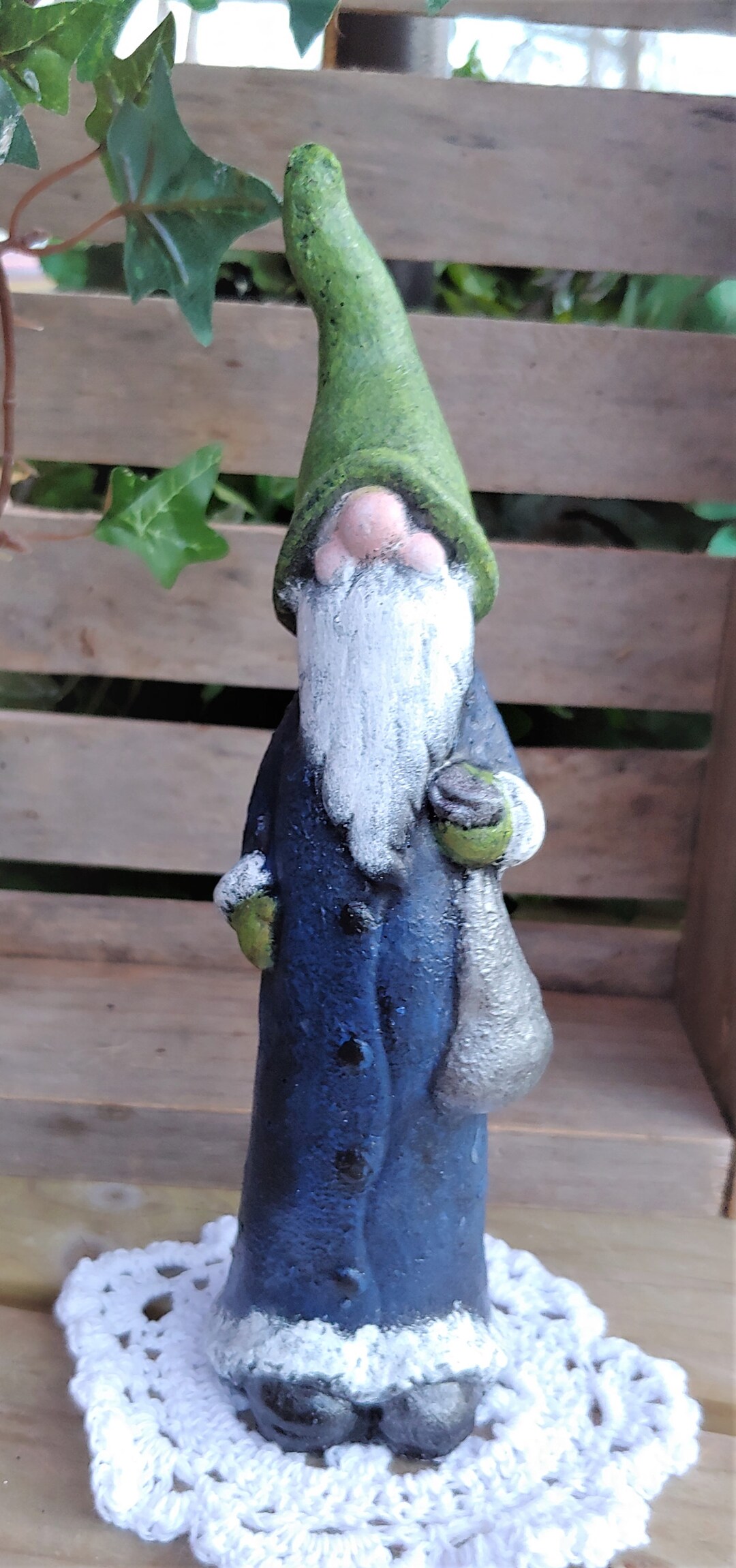 Concrete Christmas Gnome: Nordic Nisse Tomte Figurine - Etsy