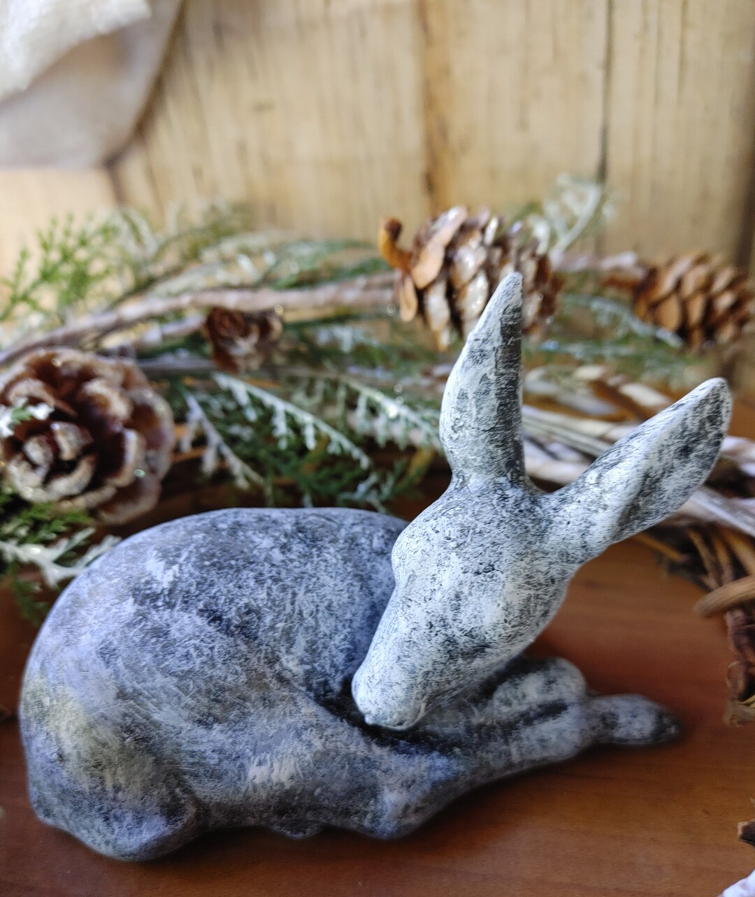 Concrete Fawn Figurine: Garden Deer Accent - Etsy