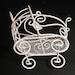 Un-decorated White Wire Mini Carriage Stroller for Baby Showers ...