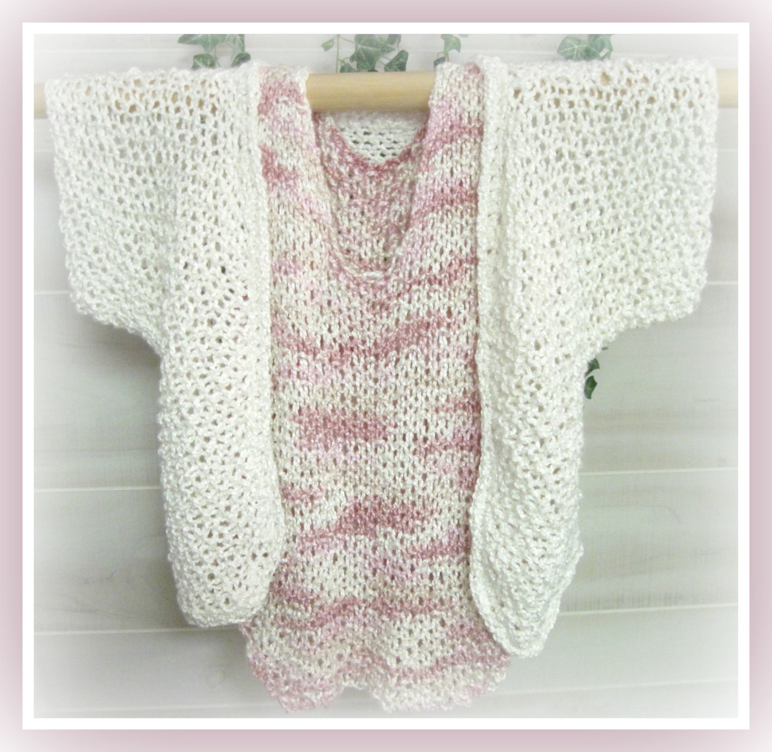 Larger Sizes Bamboo Shell and Bolero Adult Knitting Pattern XL, XXL ...