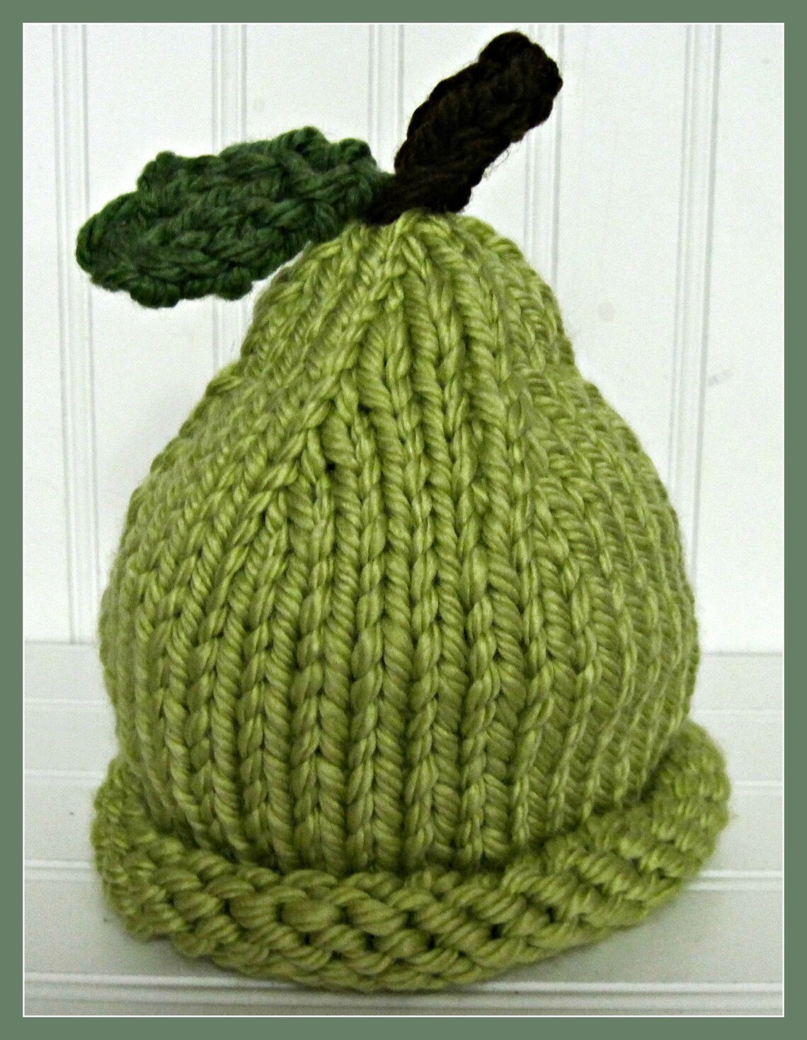 Pear Hat Knitting Pattern From Baby to Toddler to Child - Etsy