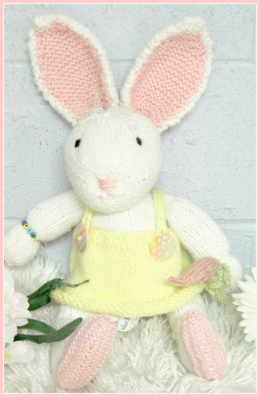 Beatrice Bunny Panties Dress and Carrot Pacifier Pattern Knitted - Etsy