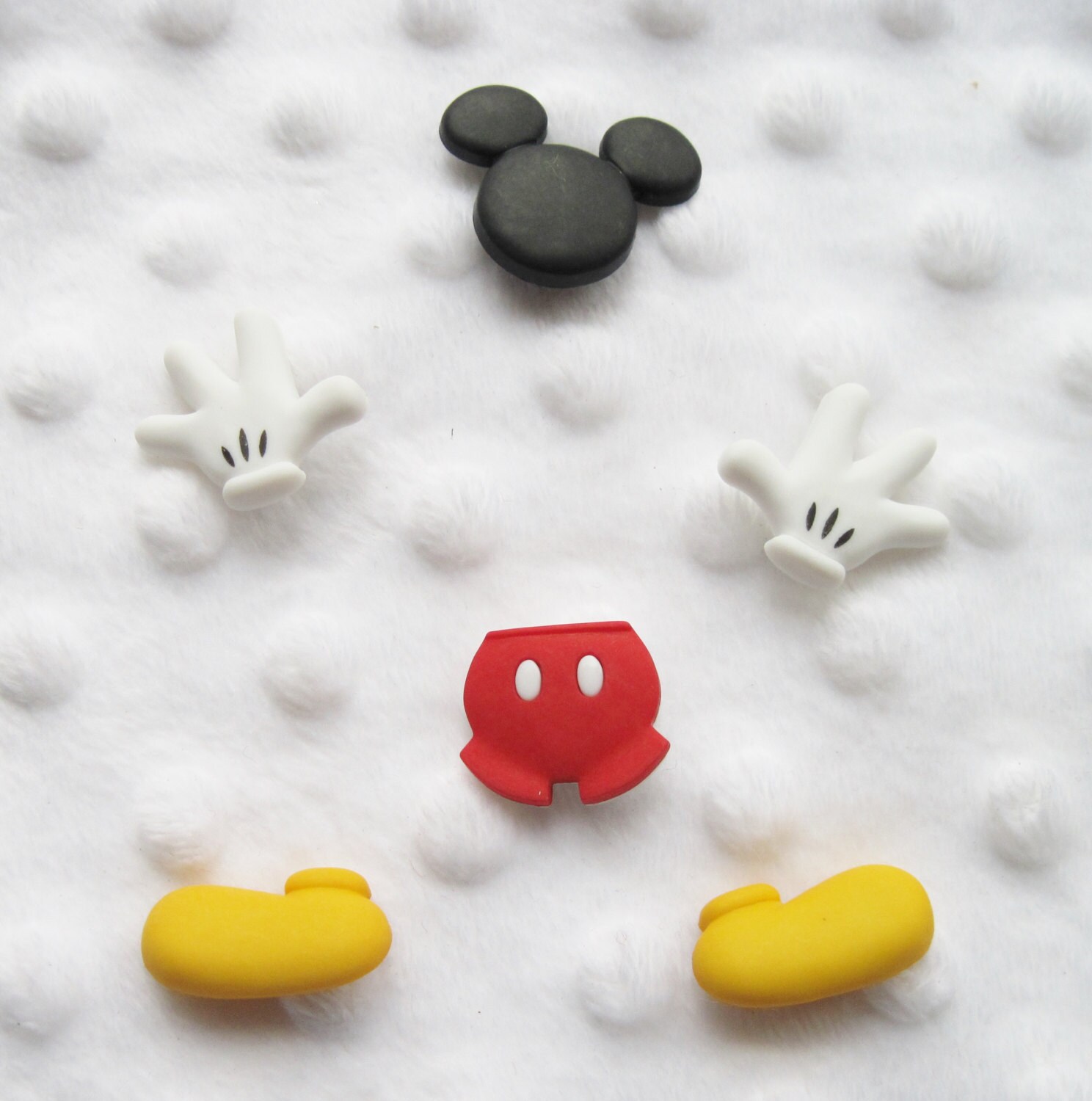 Everything Mickey Disney Buttons and Embellishment Set of 6 | Etsy