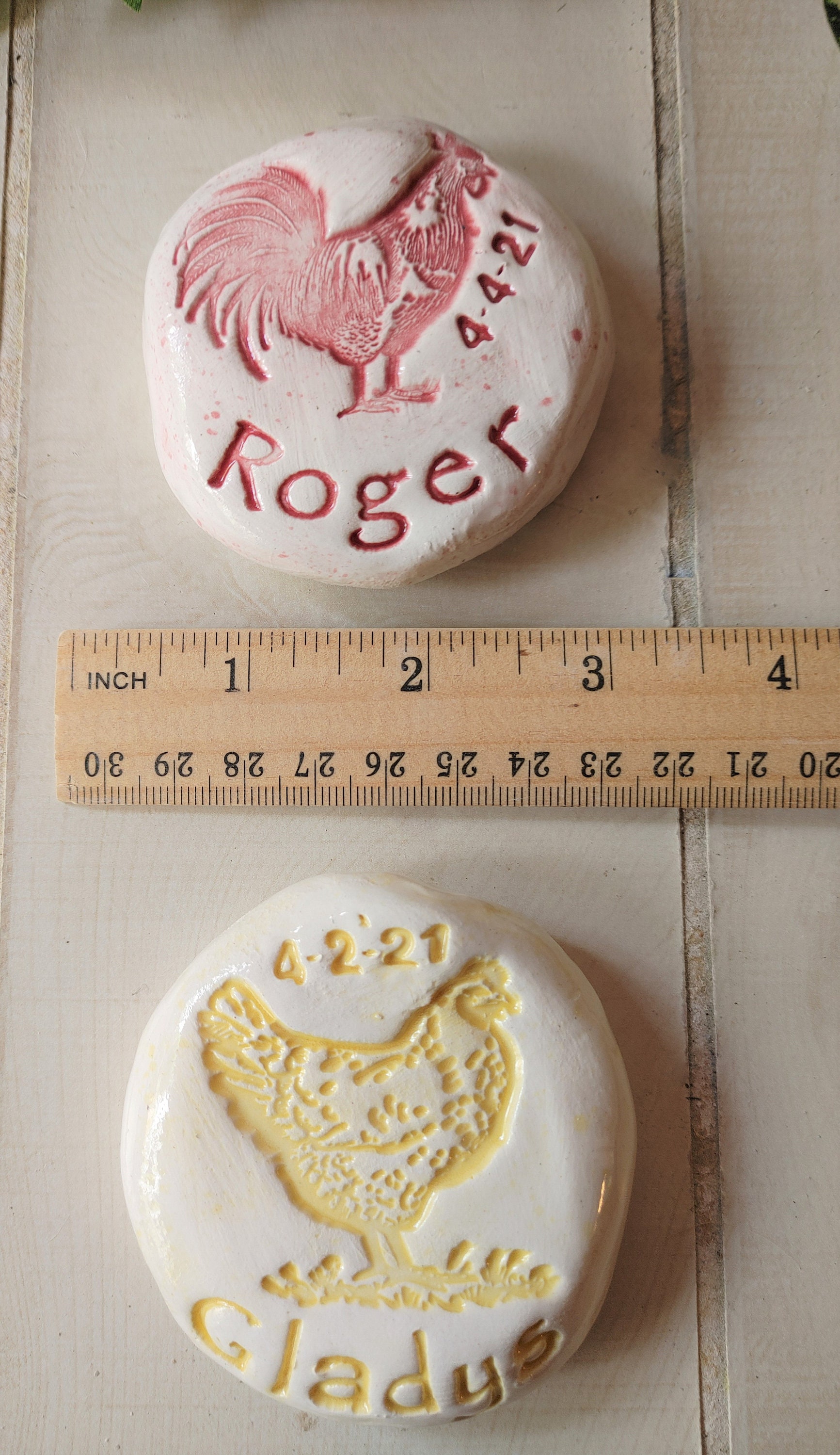 Personalized Chicken or Rooster Memorial Stone 2.5 to | Etsy