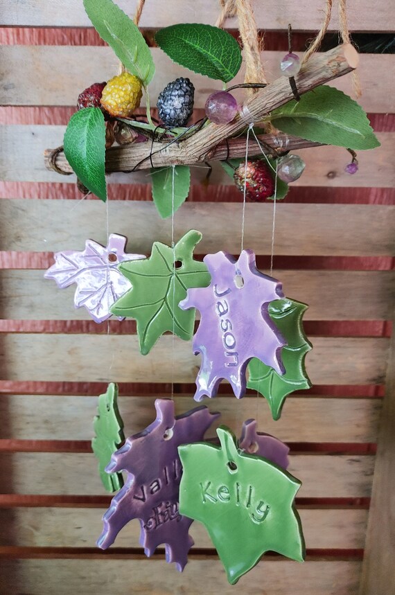 Personalized Family Tree Wind Chime 4 to 20 chimes Wind Chime | Etsy